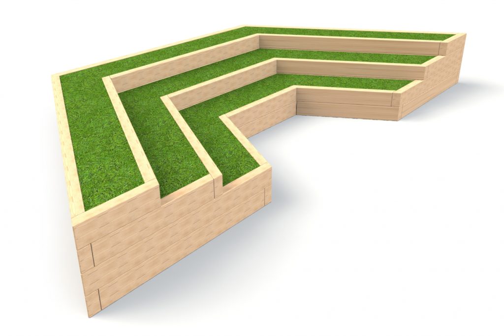 3 Tier Square Amphitheatre - A E Evans