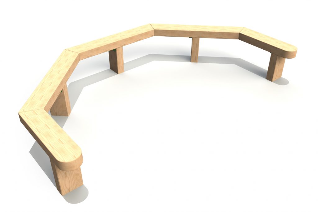 3m Open Octagonal Bench - A E Evans