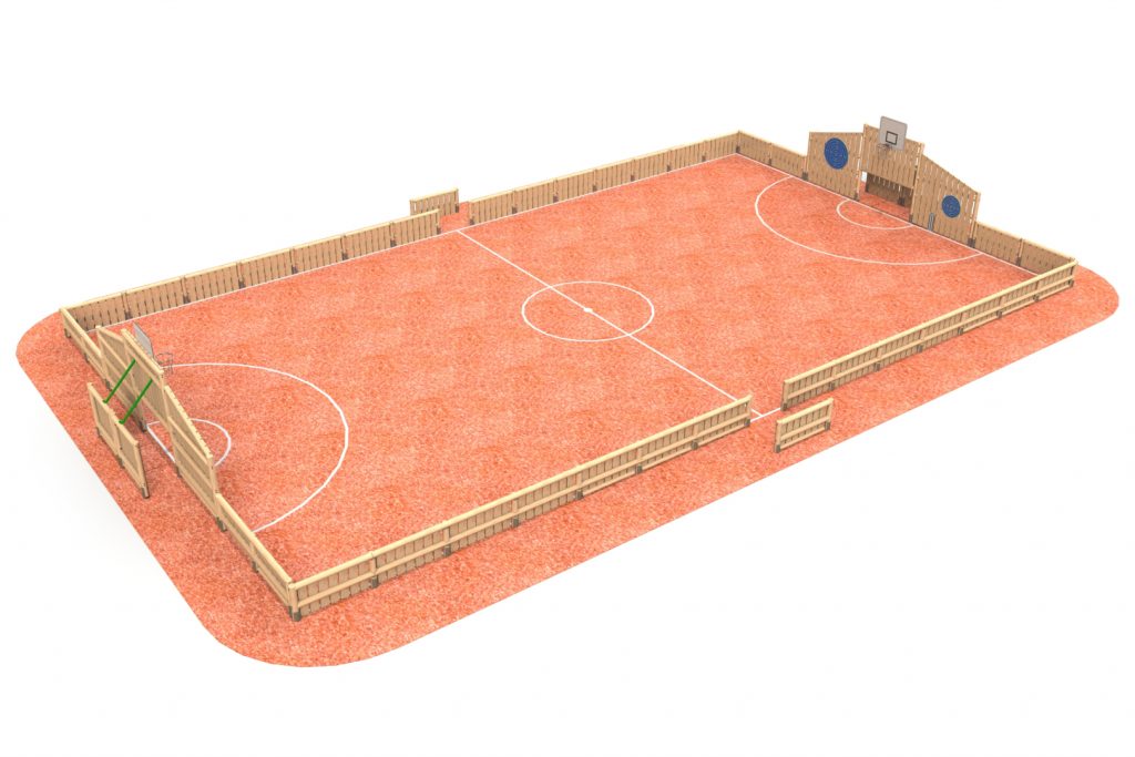 Timber Multi Activity Goal with Kick Panels - A E Evans
