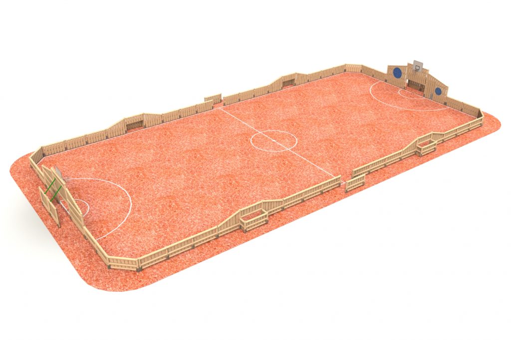 Timber Multi Activity Goal with Kick Panels - A E Evans