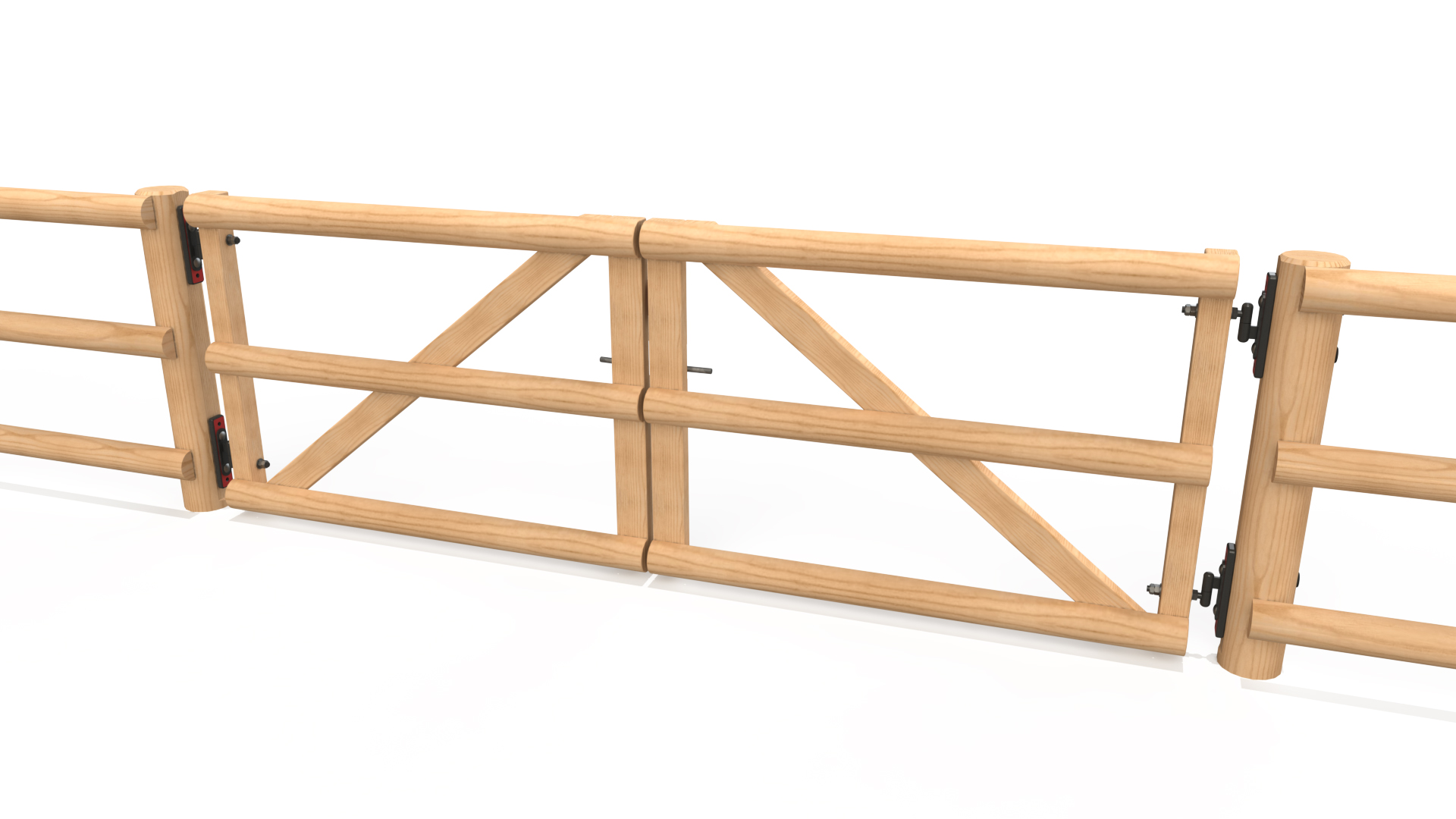 Timber Post and Rail Maintenance Gate